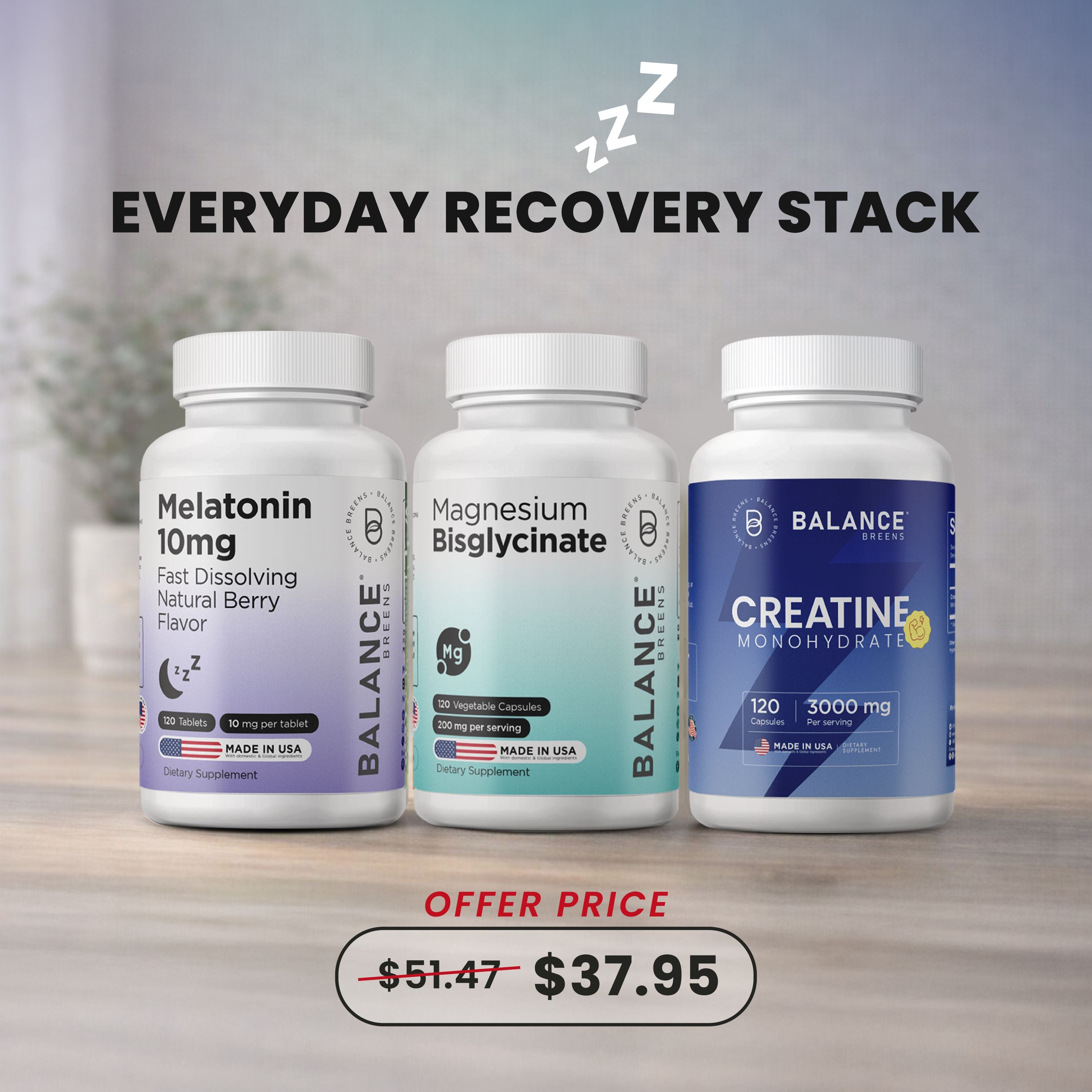 Everyday Recovery Stack Magnesium Creatine | Balance Breens ...